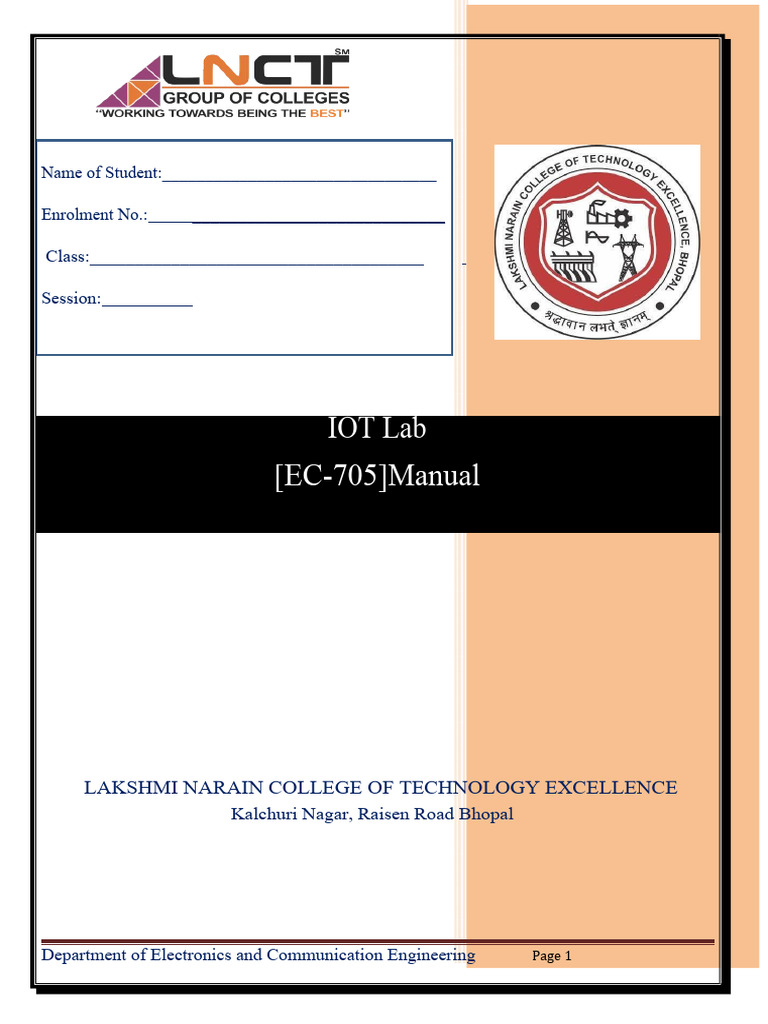 IOT lab | PDF | Arduino | Internet Of Things
