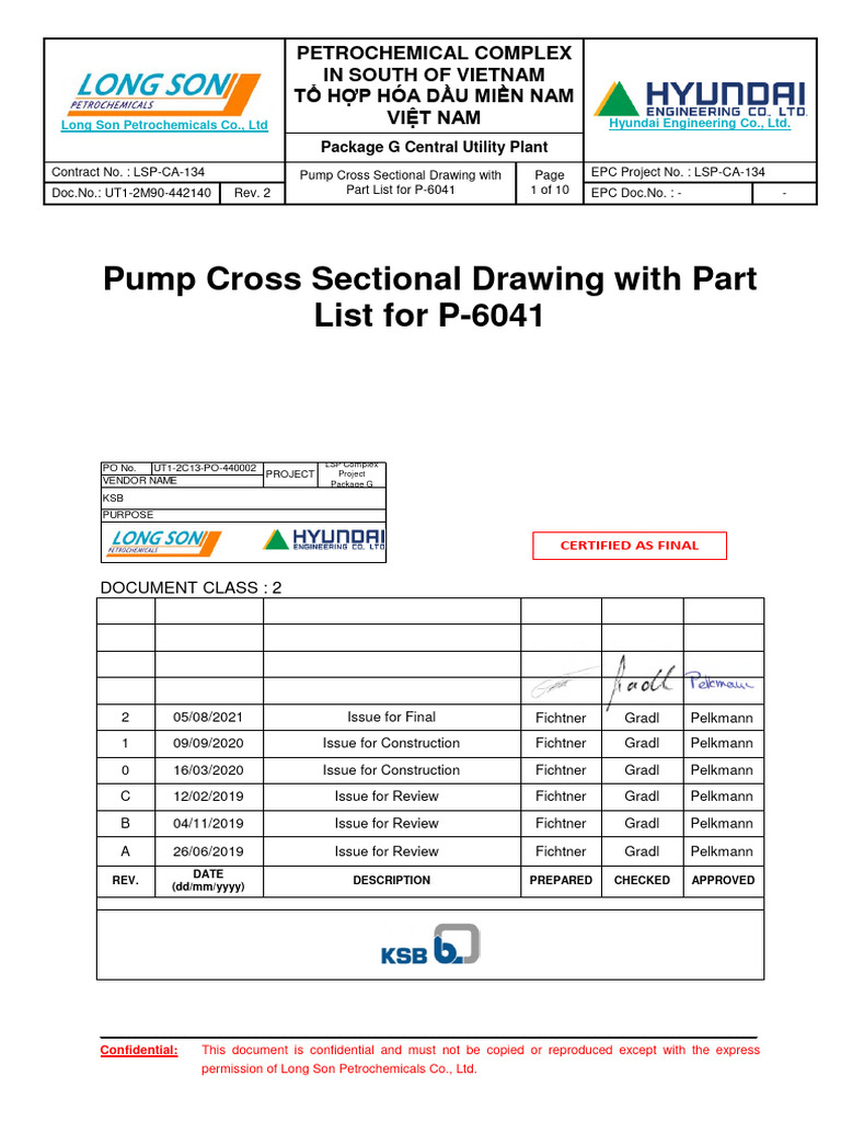 Pump Drawing and Part List P-6041 | PDF | Joining | Mechanical Engineering