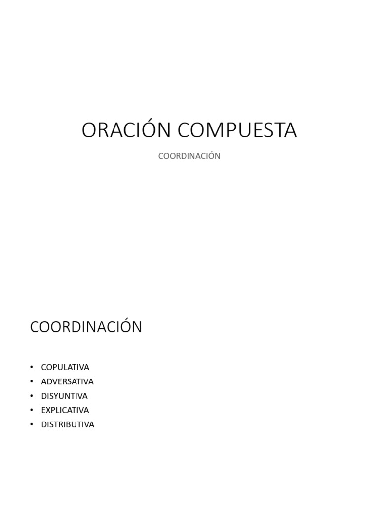 ORACIONES COORDINADAS | PDF | Sintaxis