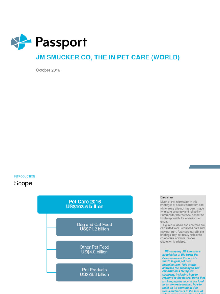 JM Smucker Co The in Pet Care (World) | PDF | Brand | Dog Food