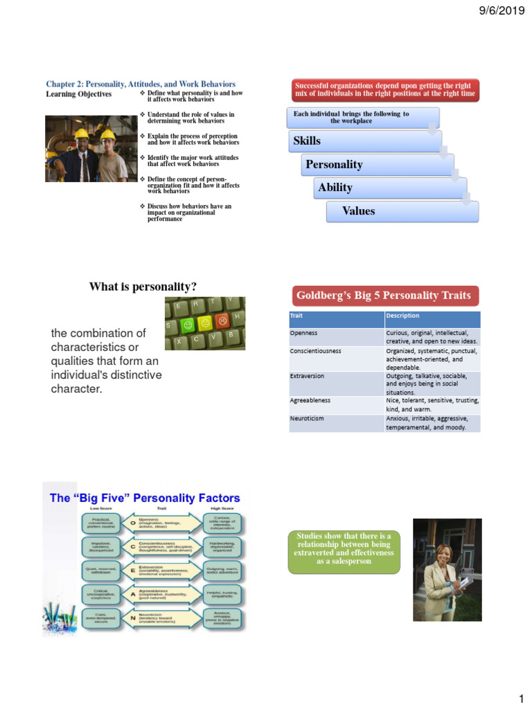 Chap2 - Personality - Attitudes and Work Behavior | PDF | Attitude ...