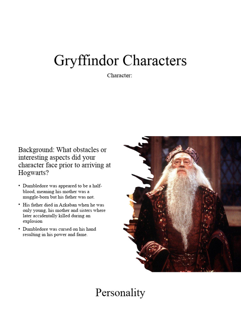 Gryffindor Character Analysis: Dumbledore | PDF