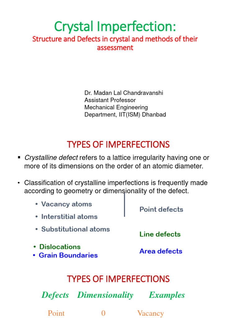 4 Imperfection in Crystal Structure 16924264675236371964e060e38daad | PDF | Dislocation ...