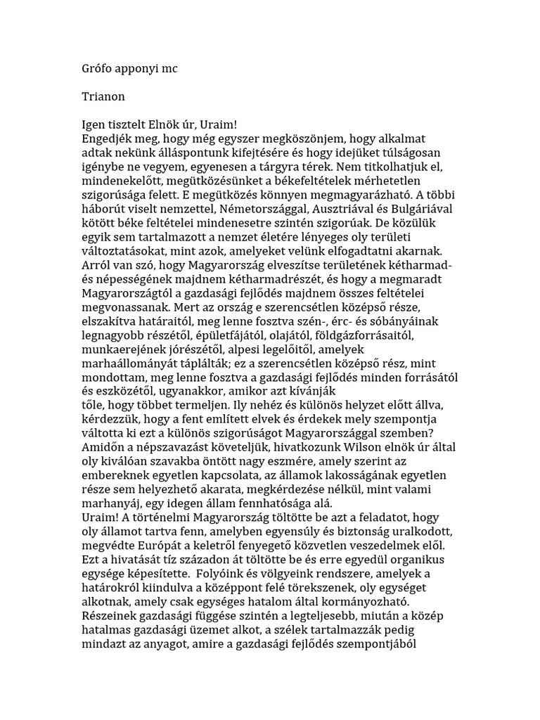 GroÌ Fo Apponyi MC | PDF