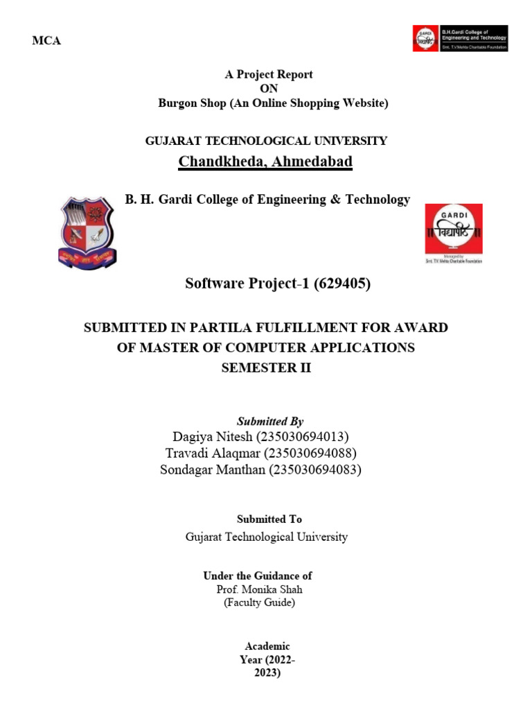 Burgon Shop: Online Shopping System Report | PDF | Web Development ...
