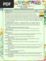 Holiday Homework UKG | PDF