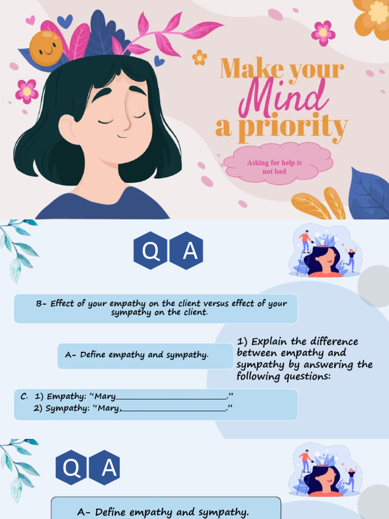 Mental Wellbeing- Ppt 2 QA | PDF | Feeling | Empathy