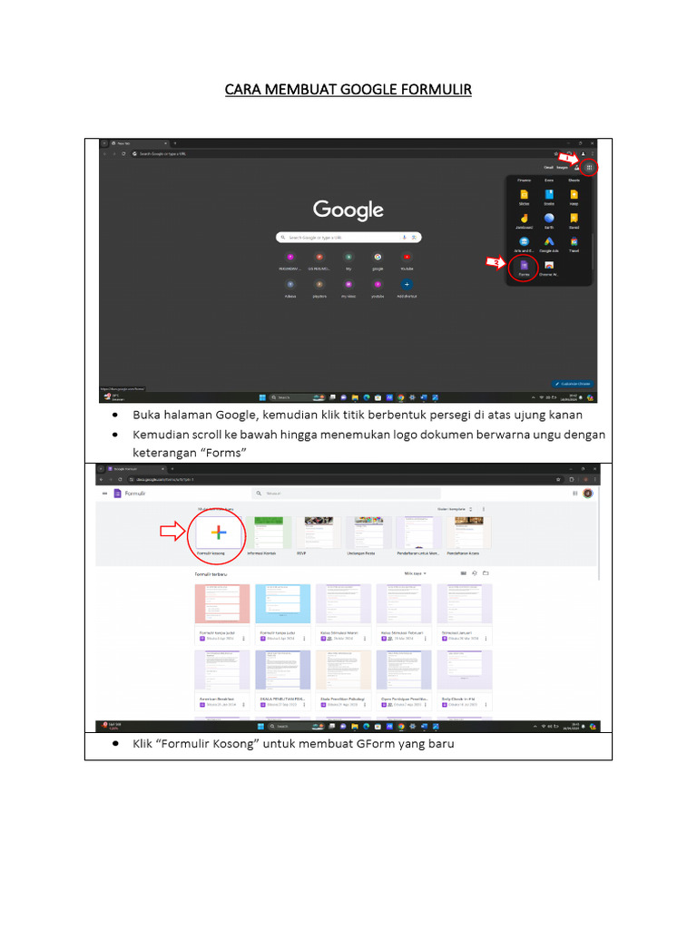Cara Membuat Google Formulir & Bitly | PDF