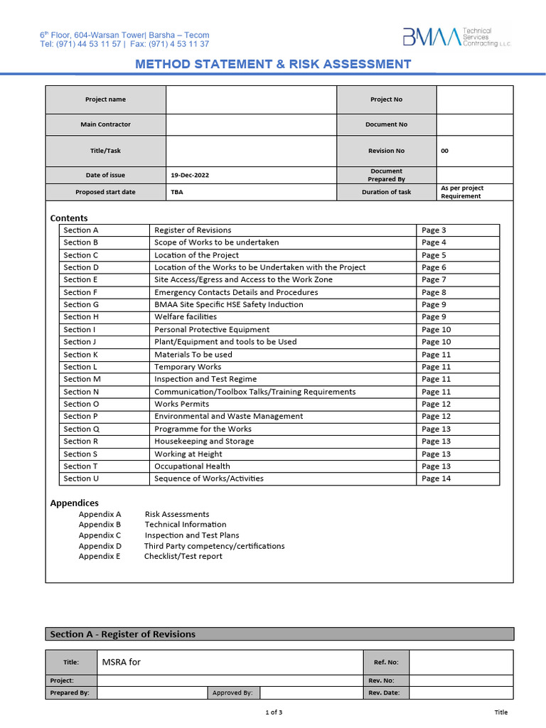 MSRA | Download Free PDF | Occupational Safety And Health | United Arab ...
