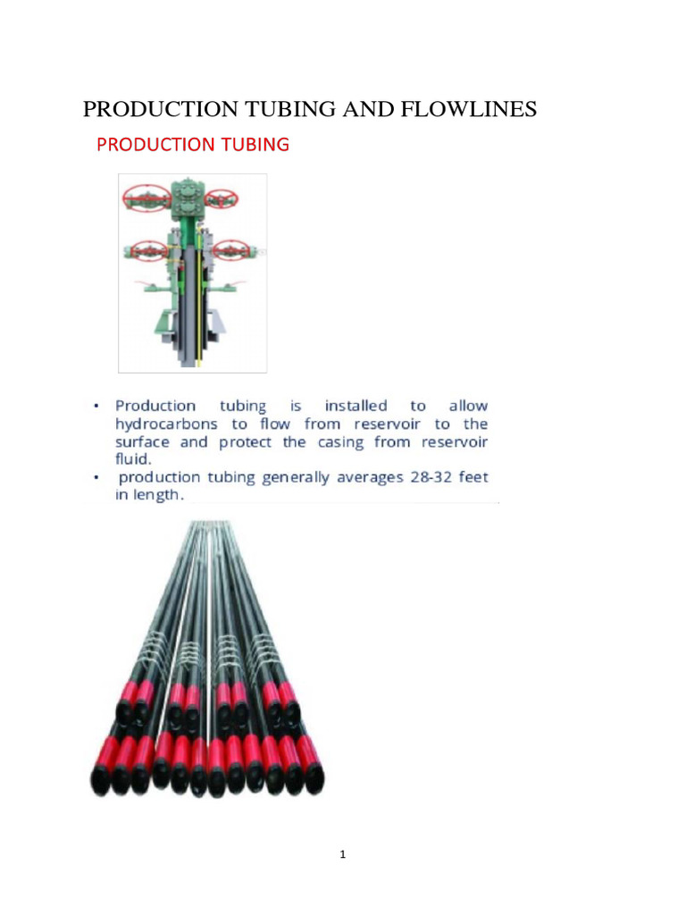 2c Production Tubing and Flowlines D | PDF | Natural Gas | Pipe (Fluid ...