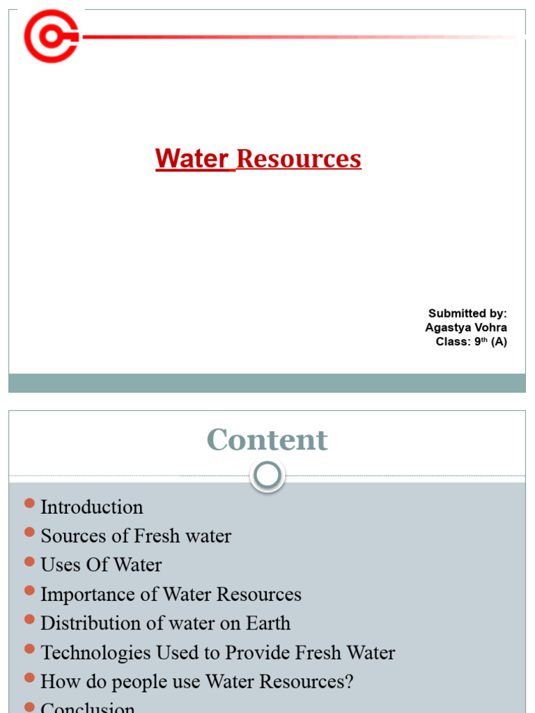 Water Resources | PDF | Reclaimed Water | Fresh Water
