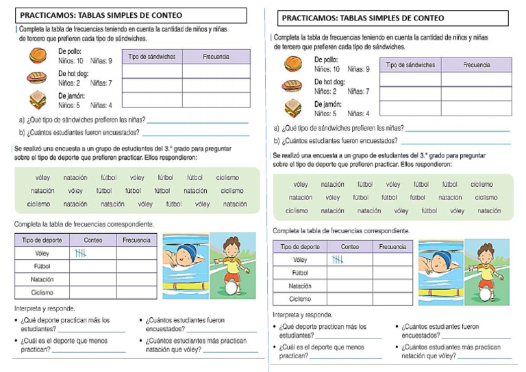 FICHA DE TABLA SIMPLE DE CONTEO (1) | PDF
