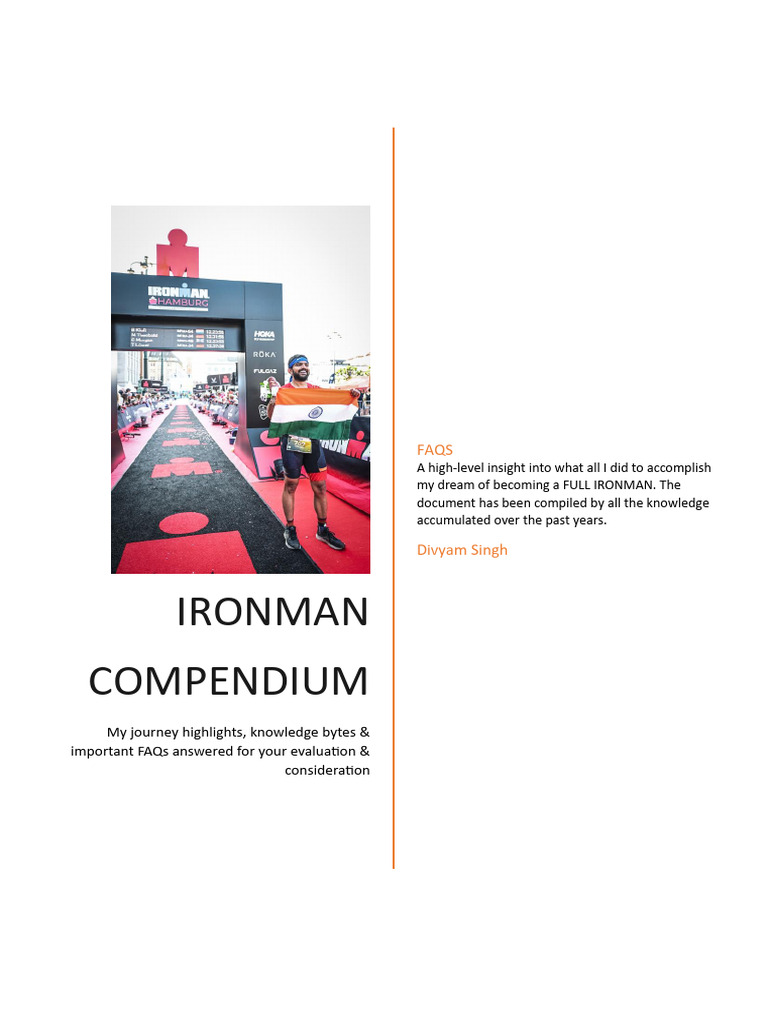 Ironman Journey: FAQs & Insights | PDF | Triathlon | Ironman Triathlon