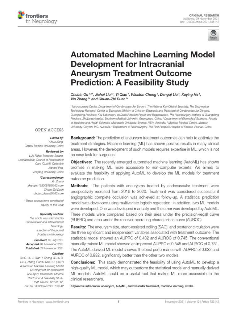 Automated machine learning model development | Download Free PDF ...