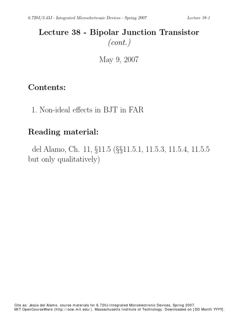 Bipolar Junction Transistor-5 | PDF | Bipolar Junction Transistor ...