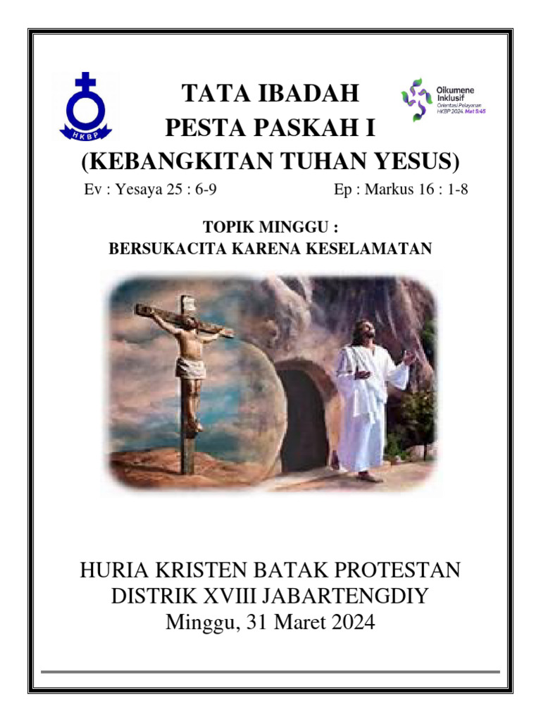 Acara Ibadah Paskah Bhs. Indonesia | PDF