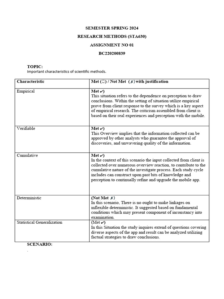 BC220200839 Sta630 Assignment No 1 | PDF | Information | Empirical Evidence
