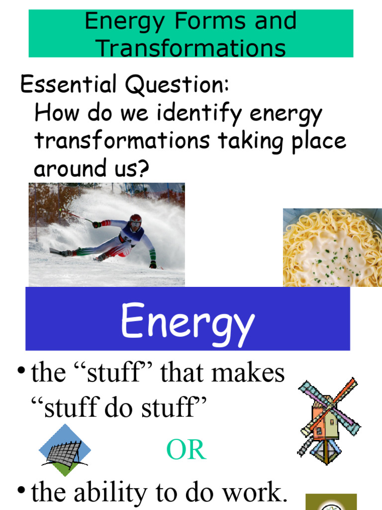 Energy Transformations 2 | PDF | Electromagnetic Radiation | Turbine