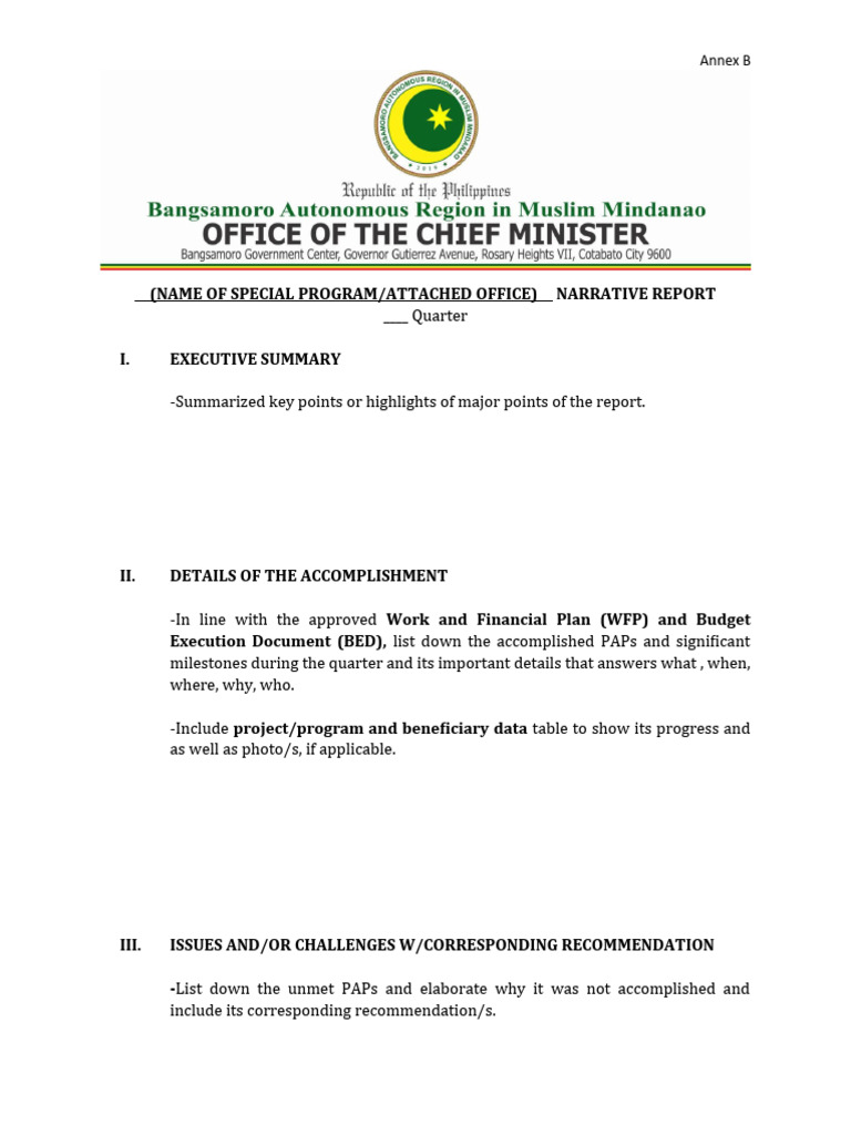 Quarterly Program Accomplishments | PDF