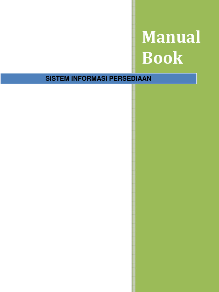Manual Book Aplikasi Persediaan | PDF | Pengelolaan Keuangan & Uang ...