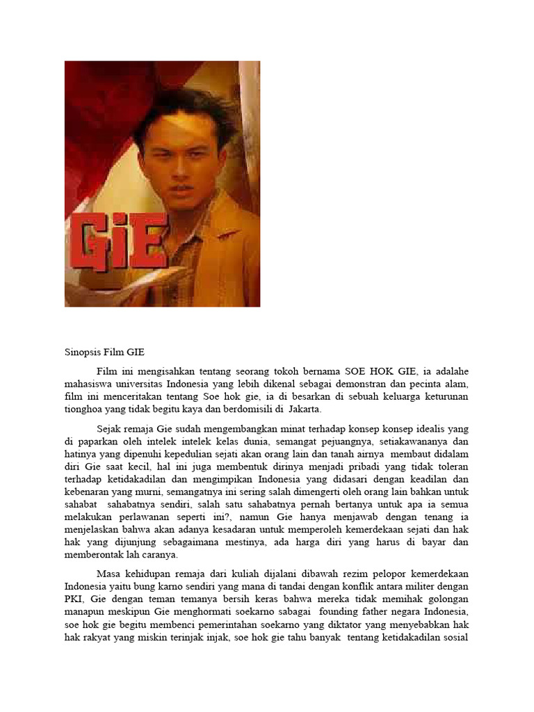 Sinopsis Film GIE | PDF