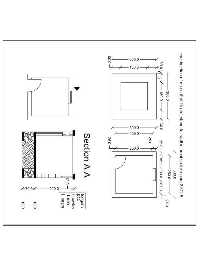 Drawing - Construction of Latrine For Warehouse | PDF