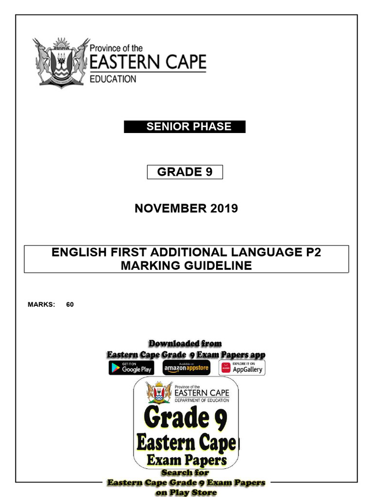 Eng Fal P2 GR9 Memo Nov2019 D | PDF