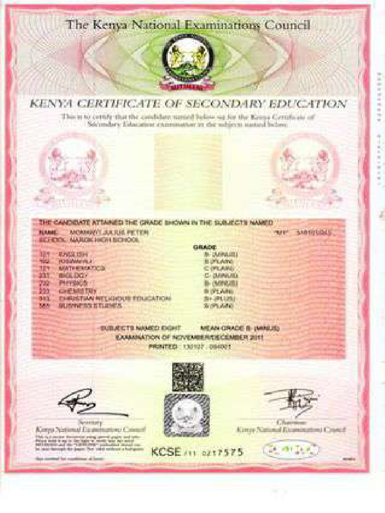 Kenya School Certificate | PDF