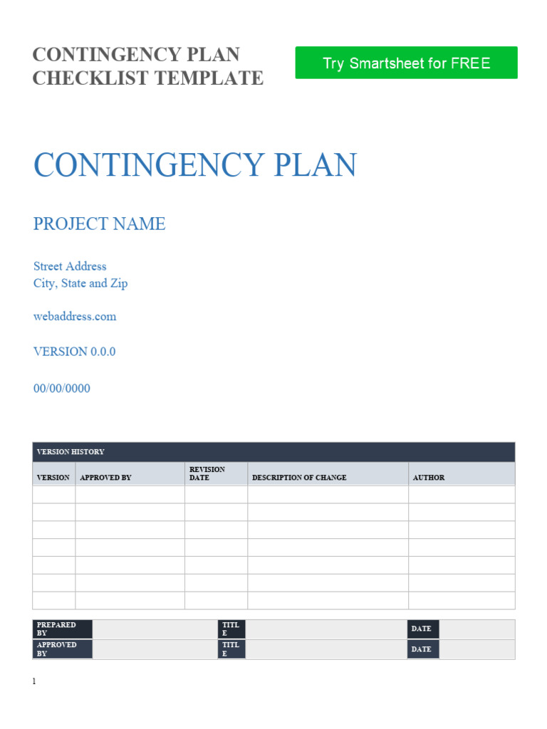 Contingency Plan Checklist | PDF | Information | Reliability Engineering