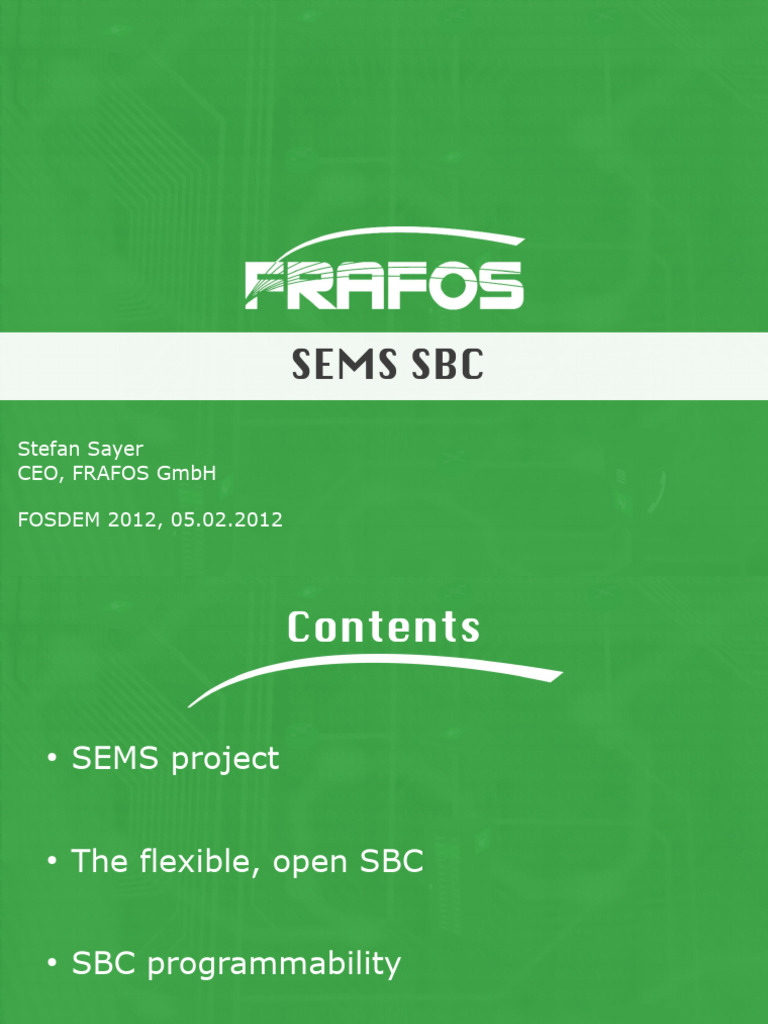 2012 Fosdem Sayer Sems Sbc Pdf Session Initiation Protocol Computer Engineering 2680