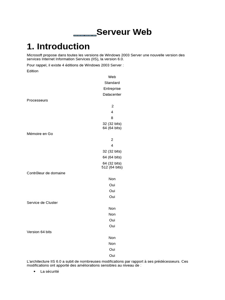 Serveur Web | PDF | Internet | Internet et Web