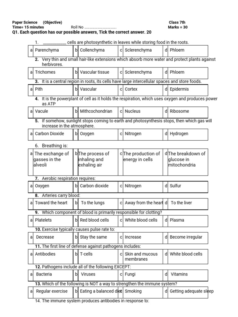 7th Science | PDF | Immune System | Neutron