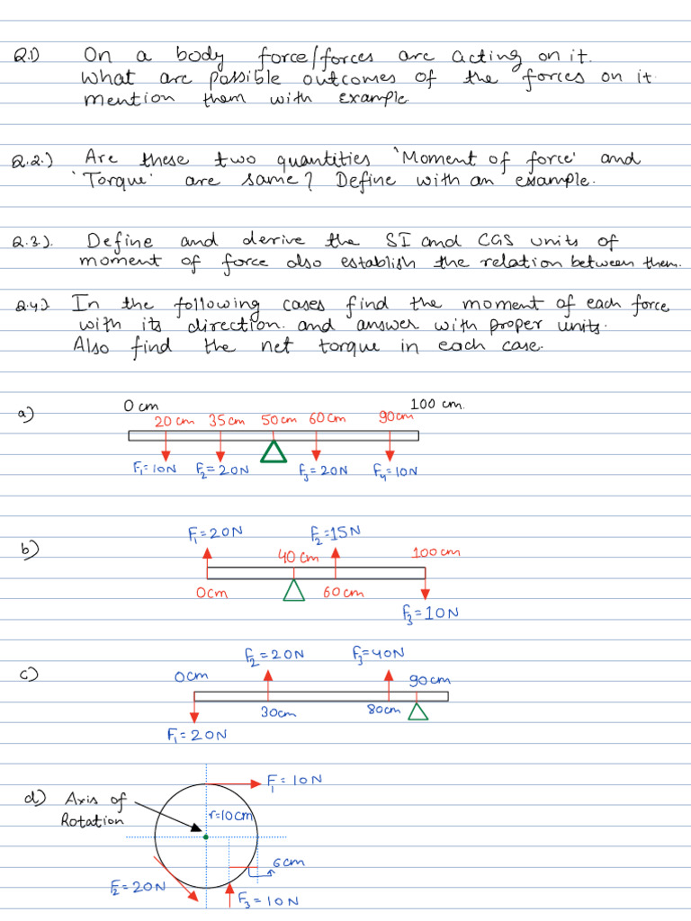 Force Assignment 1 | PDF | Force | Torque