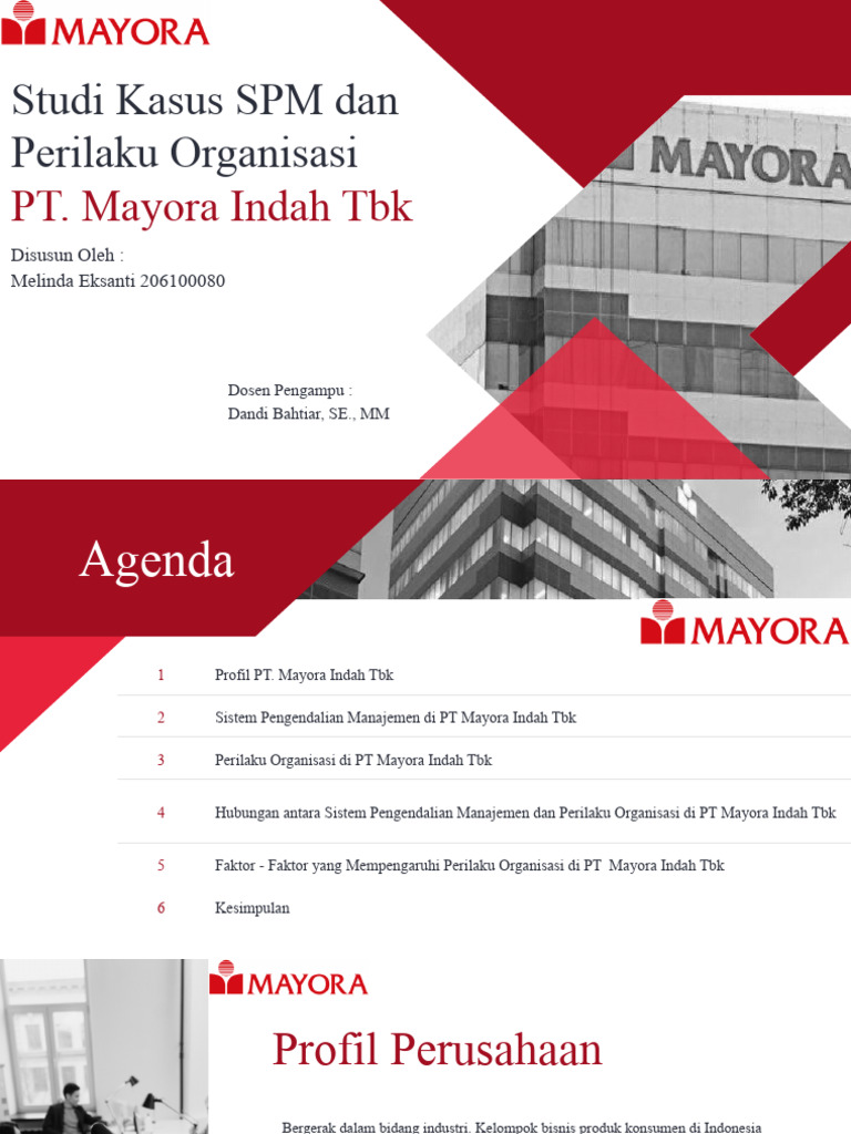 Studi Kasus PT. Mayora Indah TBK | PDF | Bisnis | Pengelolaan Keuangan & Uang