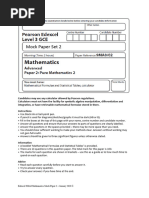 Shadow Paper Edexcel Maths | PDF | Mathematical Objects | Mathematical Analysis