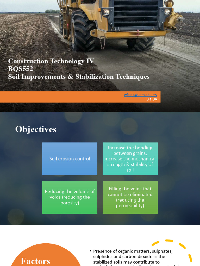 Soil Improvement & Stabilization Techniques | PDF | Cement | Soil