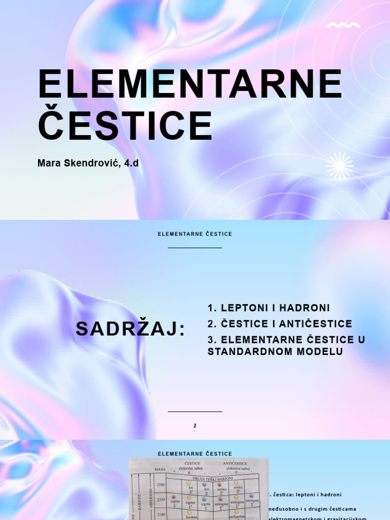 Elementarne Čestice | PDF