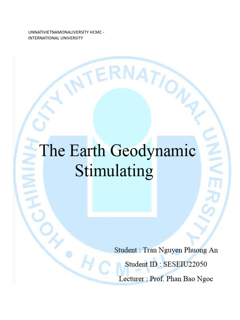 Geodynamo Stimulating Report | PDF | Earth's Magnetic Field | Space Weather