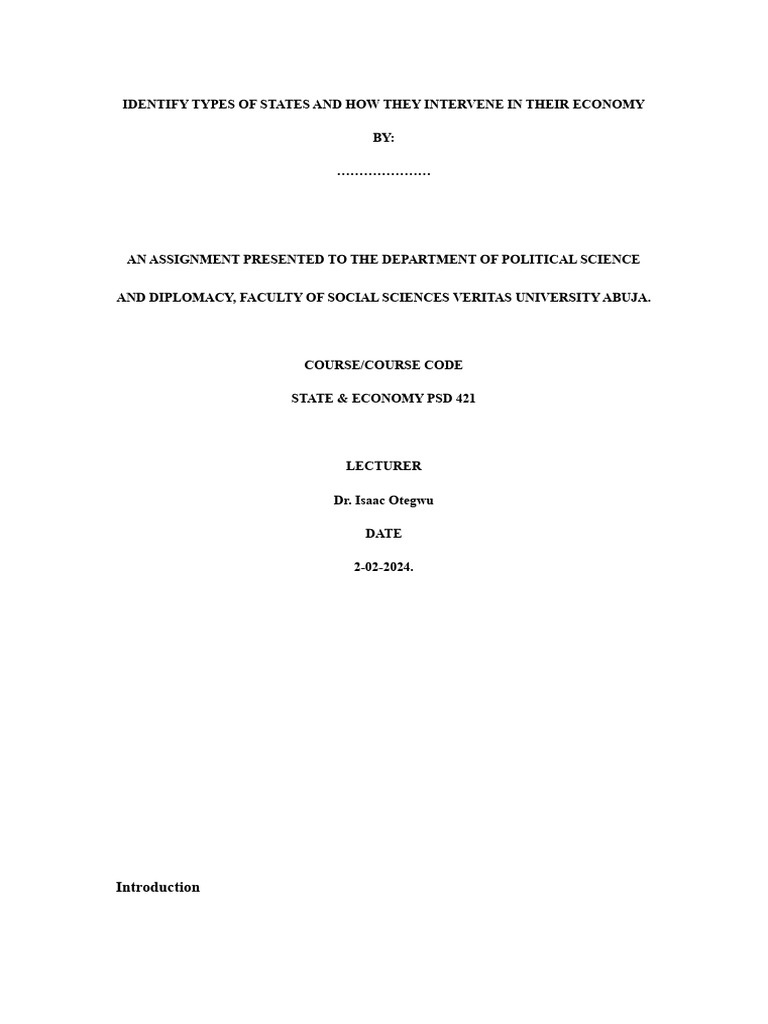 State and Economy Main | Download Free PDF | Market Economy | Taxes