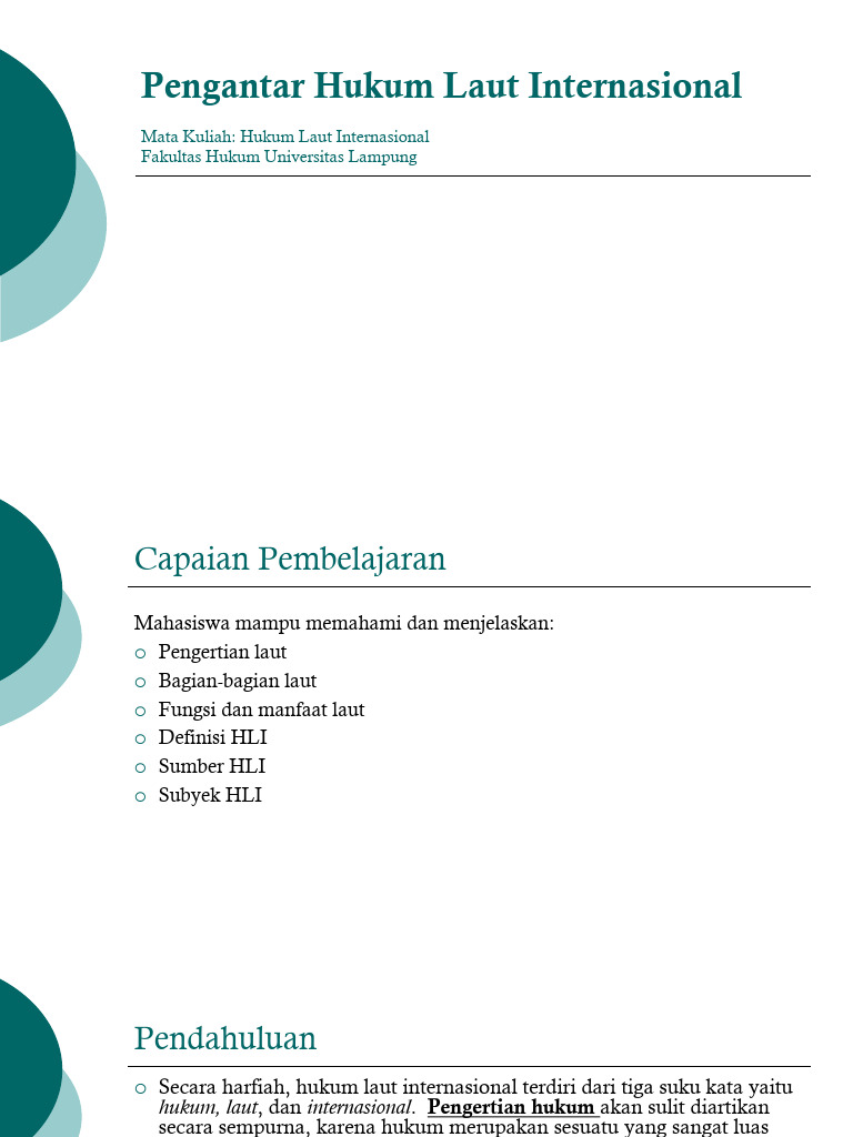 2021 HLI 1 Pengantar HLI | PDF