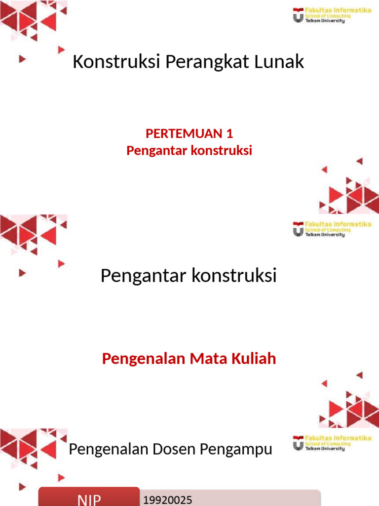 Pertemuan 1 - Pengenalan Konstruksi Perangkat Lunak | PDF | Komputer ...