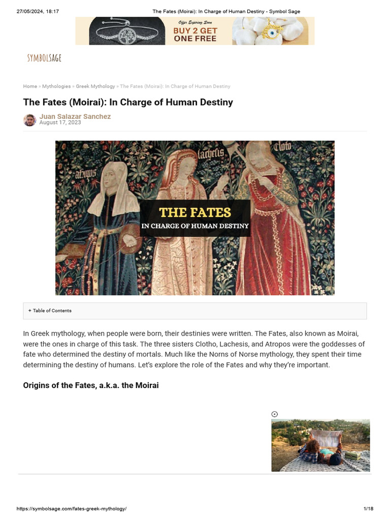 The Fates (Moirai) - in Charge of Human Destiny - Symbol Sage | PDF ...
