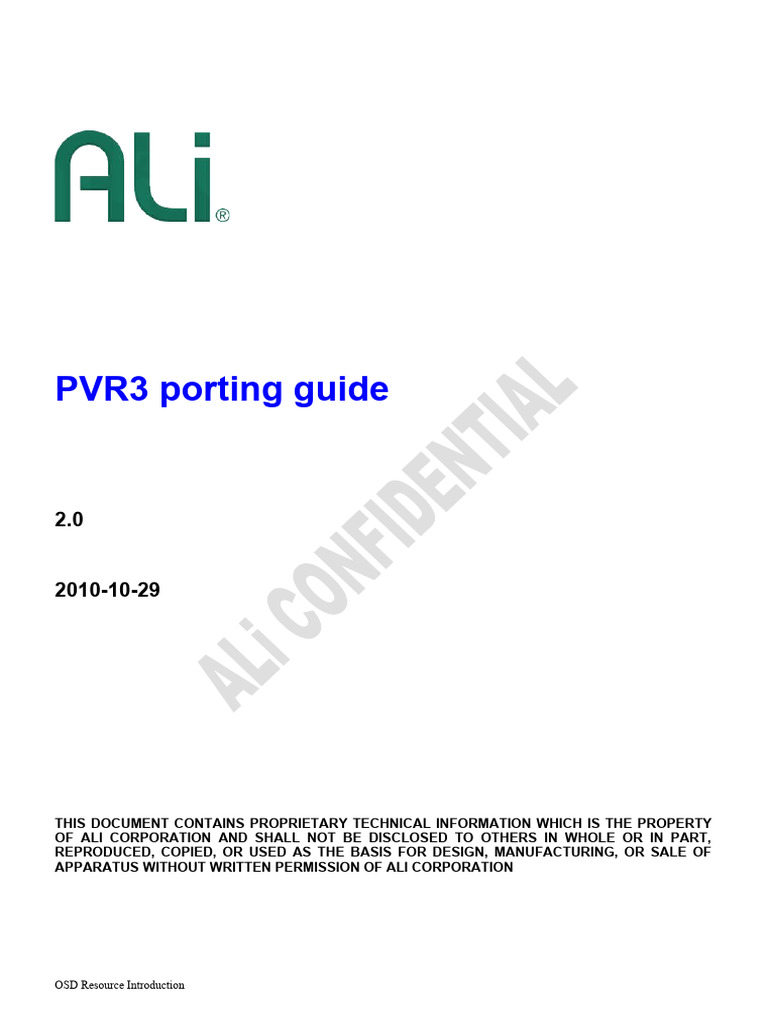 PVR3 Porting Guide | PDF | Digital Video Recorder | File System