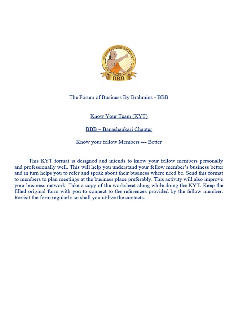 Kyt Form - Vijay Rao | PDF | Business | Economies