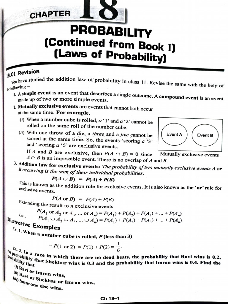 ch 18 probability | Download Free PDF | Probability | Probability Theory