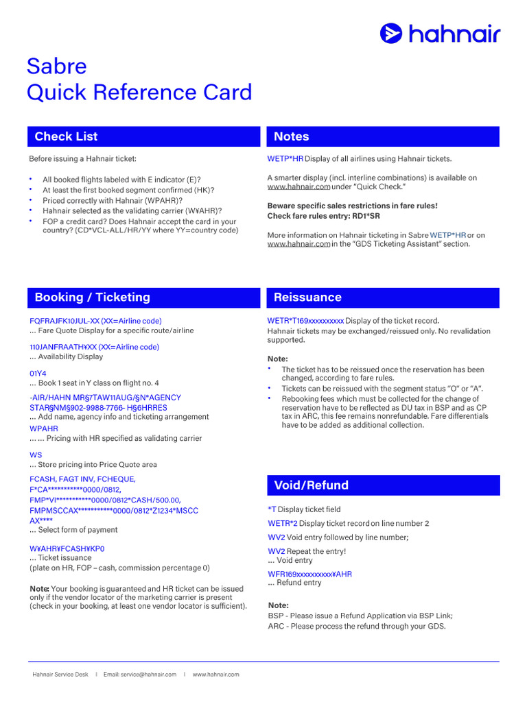 Quickcard Sabre ENG | PDF