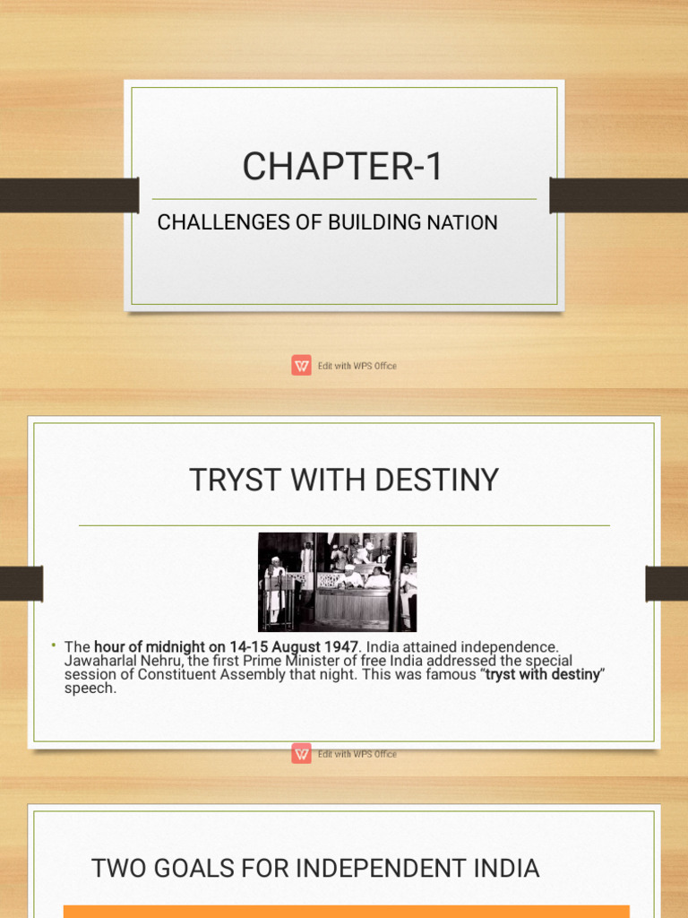 Challenges of Nation Building in India | PDF | Partition Of India | Two ...