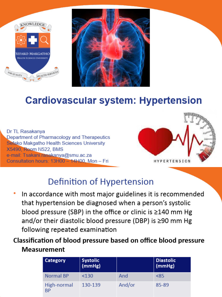 Cardiovascular System Hypertension - MBCHB II | PDF | Cardiovascular ...