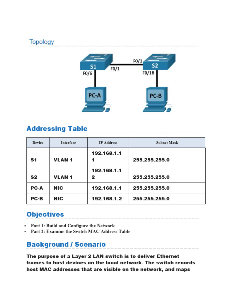 Network Switch MAC Address Configuration | PDF | Network Switch ...