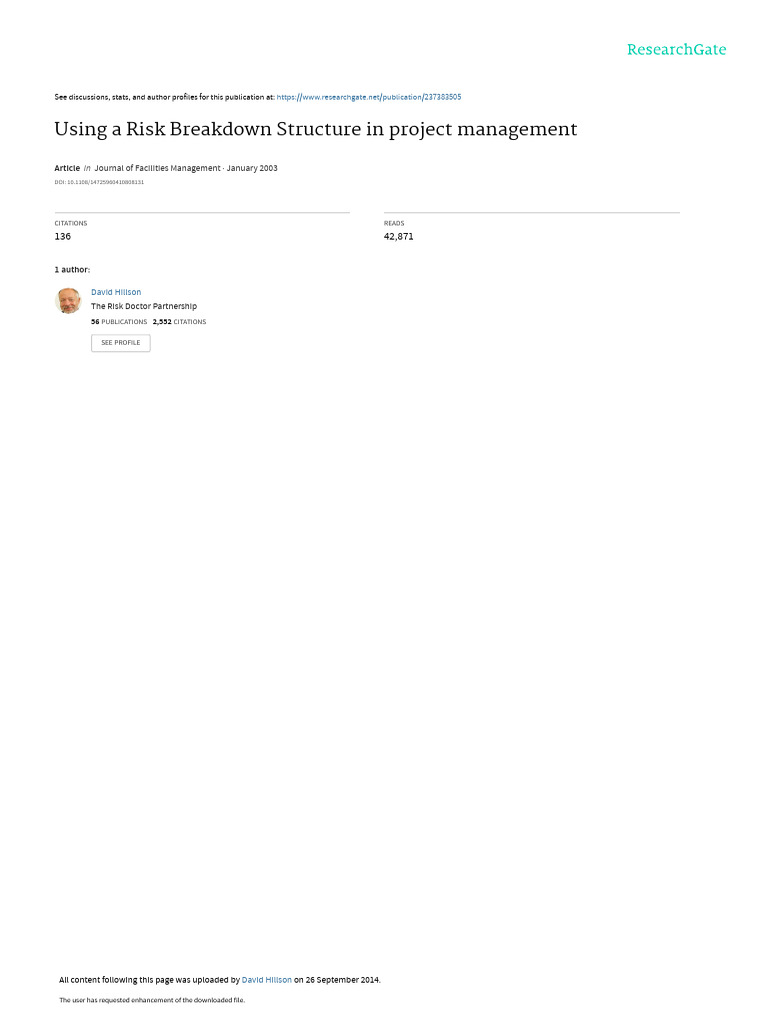 Using_a_Risk_Breakdown_Structure_in_project_manage | PDF | Risk | Project Management